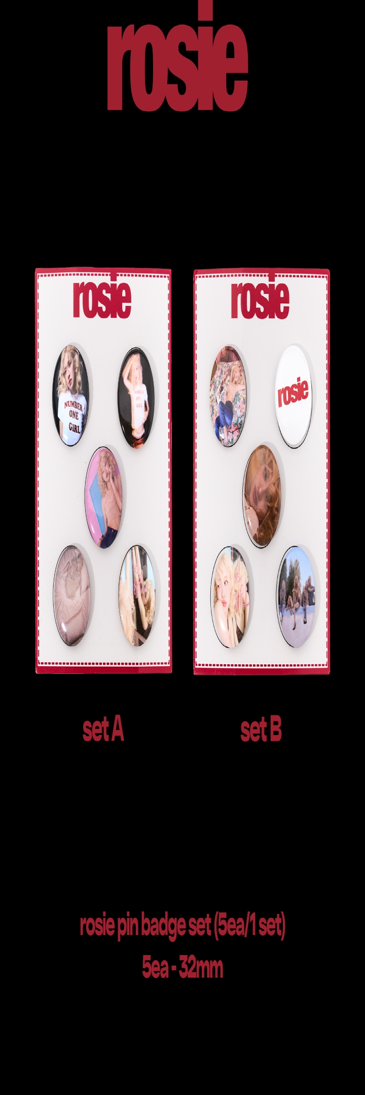 Rose (Blackpink) – Pin Button Set – Kpop.ro Shop