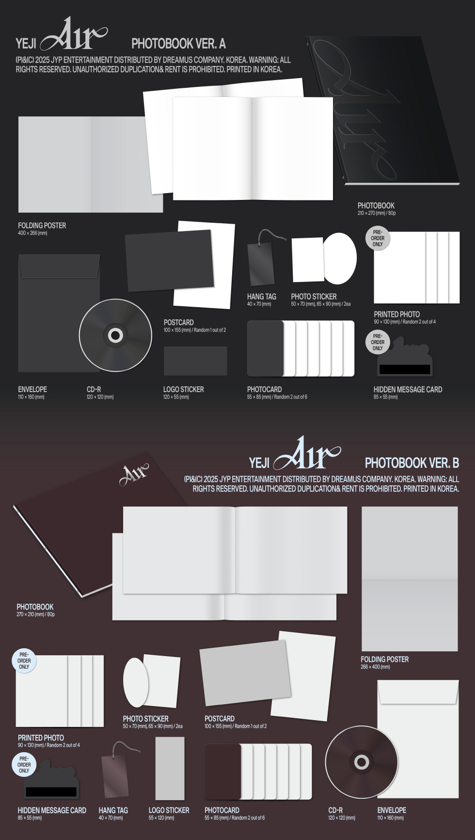 Yeji (Itzy) – Air (Photobook Ver.) SET (Makestar Shop Gift) – Kpop.ro Shop
